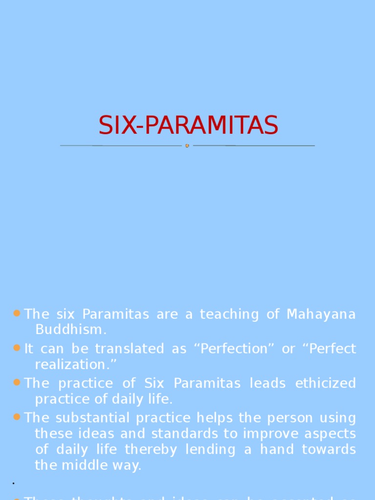 Six Paramitas | PDF | Meditation | Vipassanā