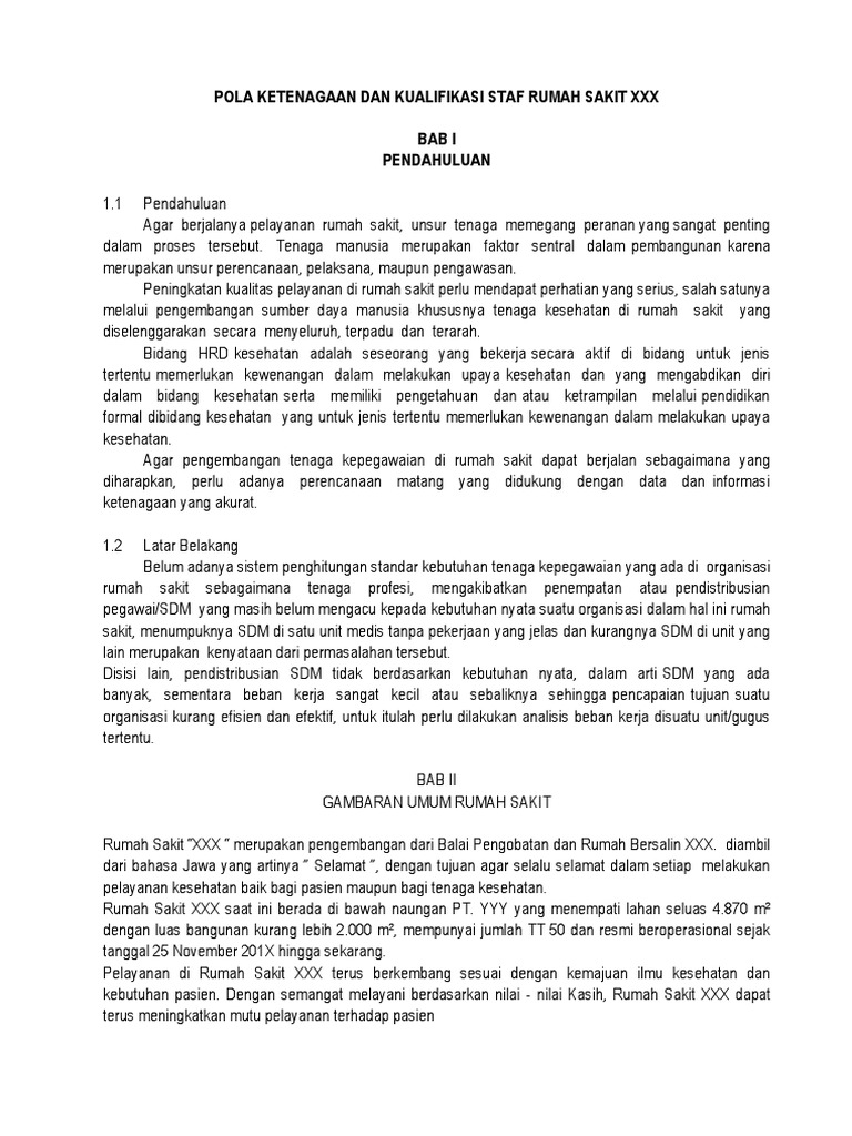 Contoh Pola Ketenagaan | PDF