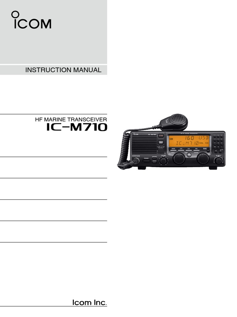 IC M710 - ENG 6a Manual Book | PDF | Loudspeaker | Radio
