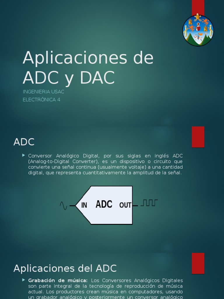 Aplicaciones de ADC y DAC | Señal analoga | Conversor analógico a digital