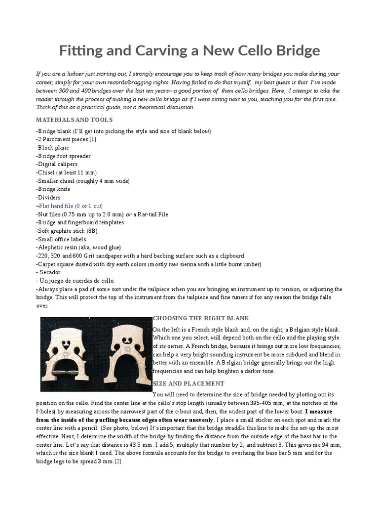 Cello Bridge | PDF | Cello | Leisure