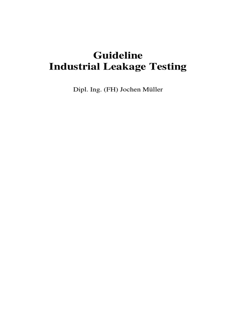 Guideline Industrial Leakage Test 1200.compressed PDF | PDF | Leak ...