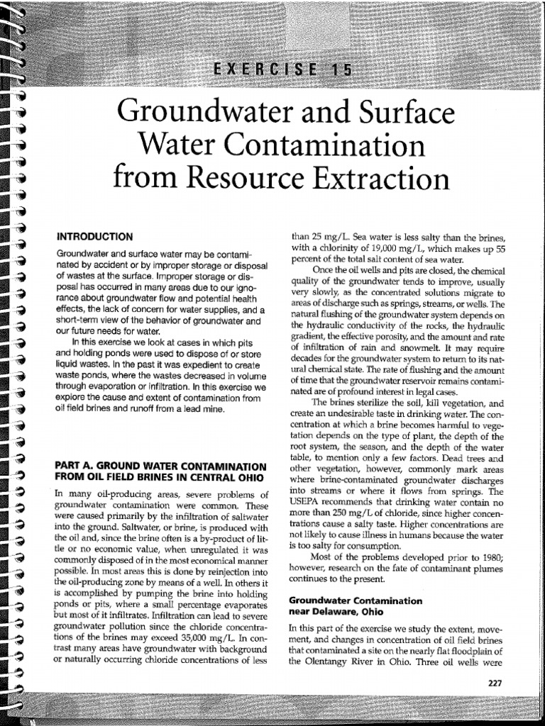 Ground Water Contam Ex15 | PDF