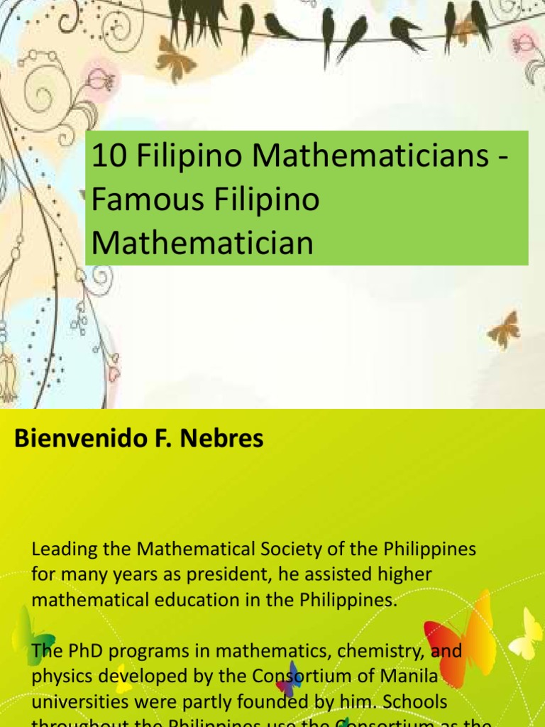 Notable Filipino Mathematicians | PDF | Teaching Mathematics | Physics