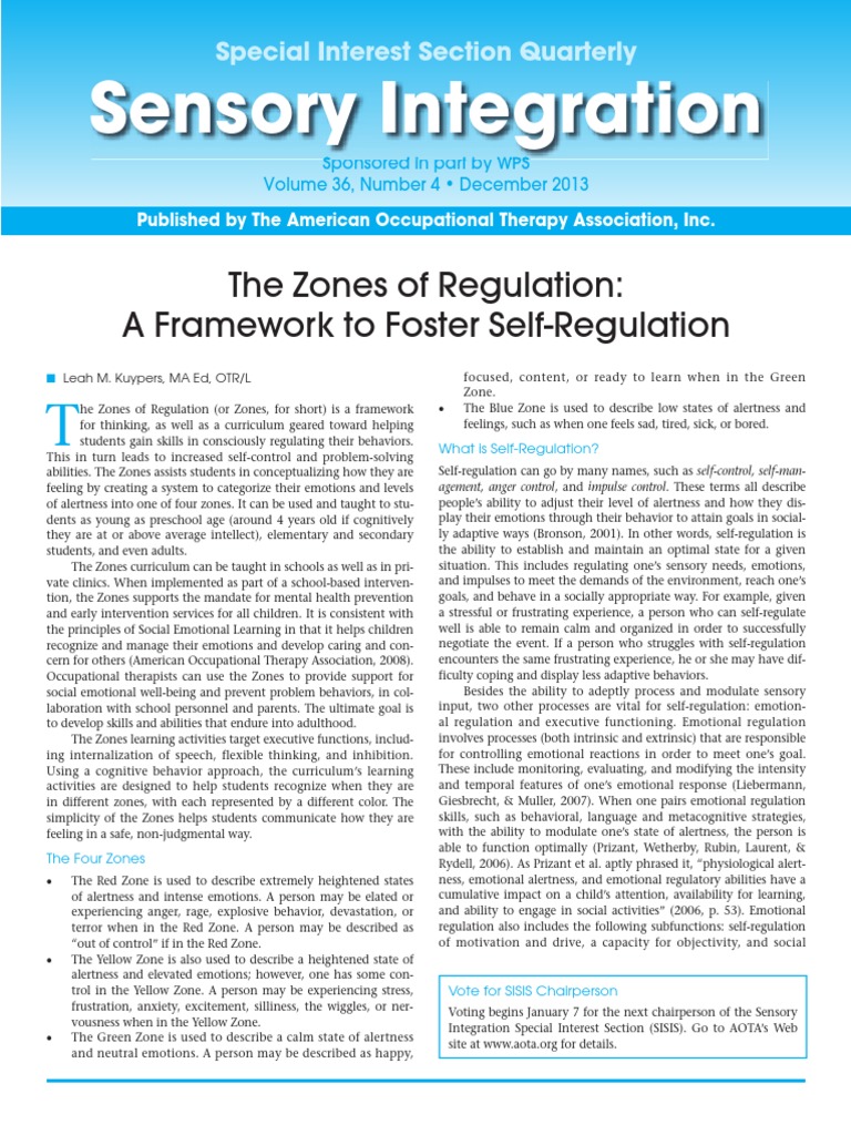 The Zones of Regulation - A Framework To Foster Self-Regulation, 2013 ...