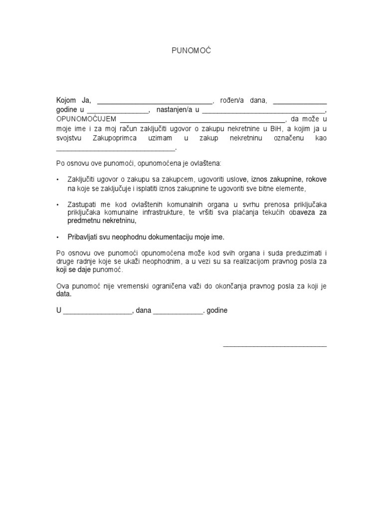 PUNOMOĆ (Zakup) | PDF