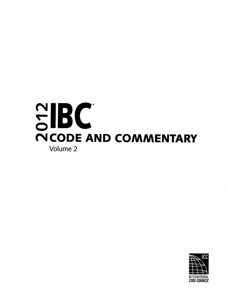 2012 International Building Code and Commentary Volume II Reduced | PDF
