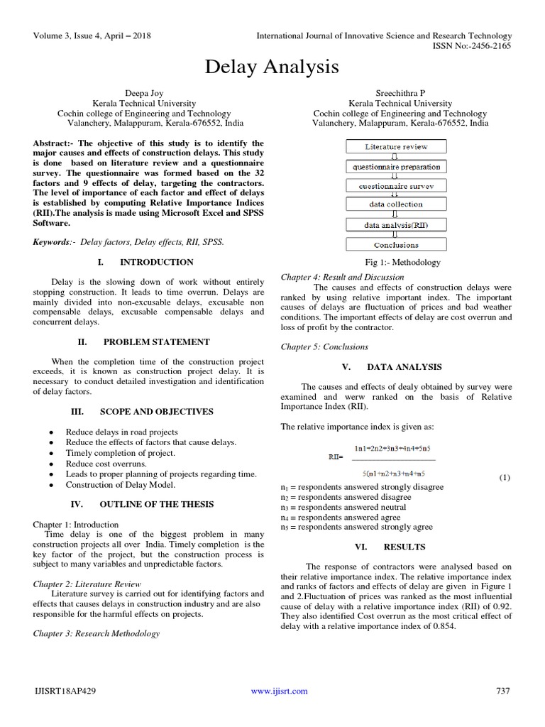 Delay Analysis | PDF | Regression Analysis | Survey Methodology
