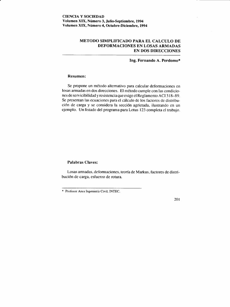 METODO SIMPLIFICADO PARA EL CALCULO Marcus Losser PDF | PDF