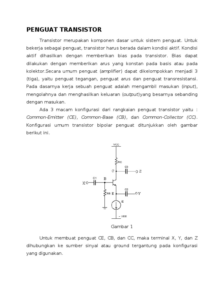 Penguat Transistor | PDF | Teknologi & Rekayasa
