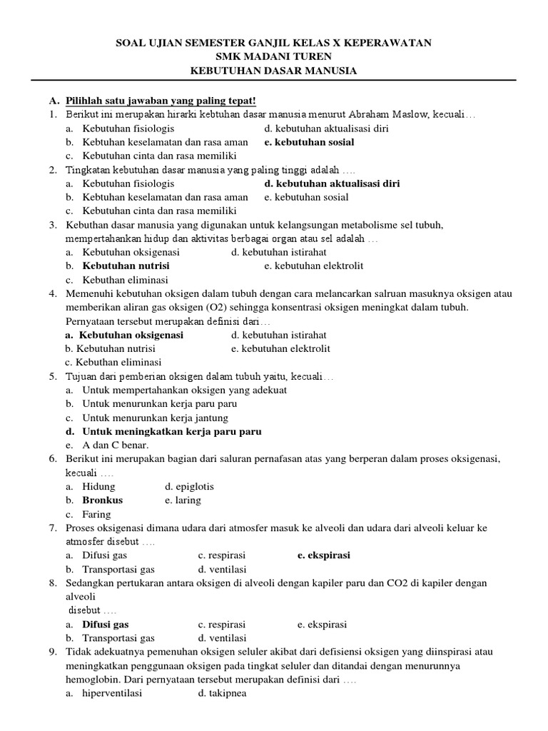 Soal KDM Kelas X | PDF