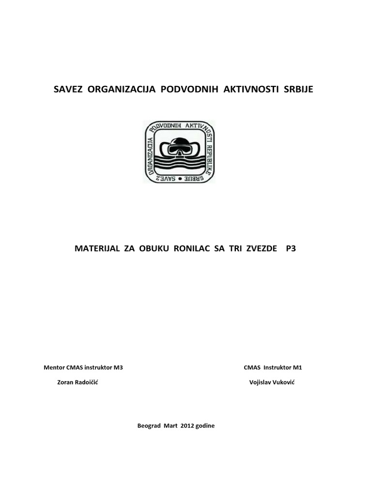 Materijal Za Obuku Ronilaca P3 PDF | PDF