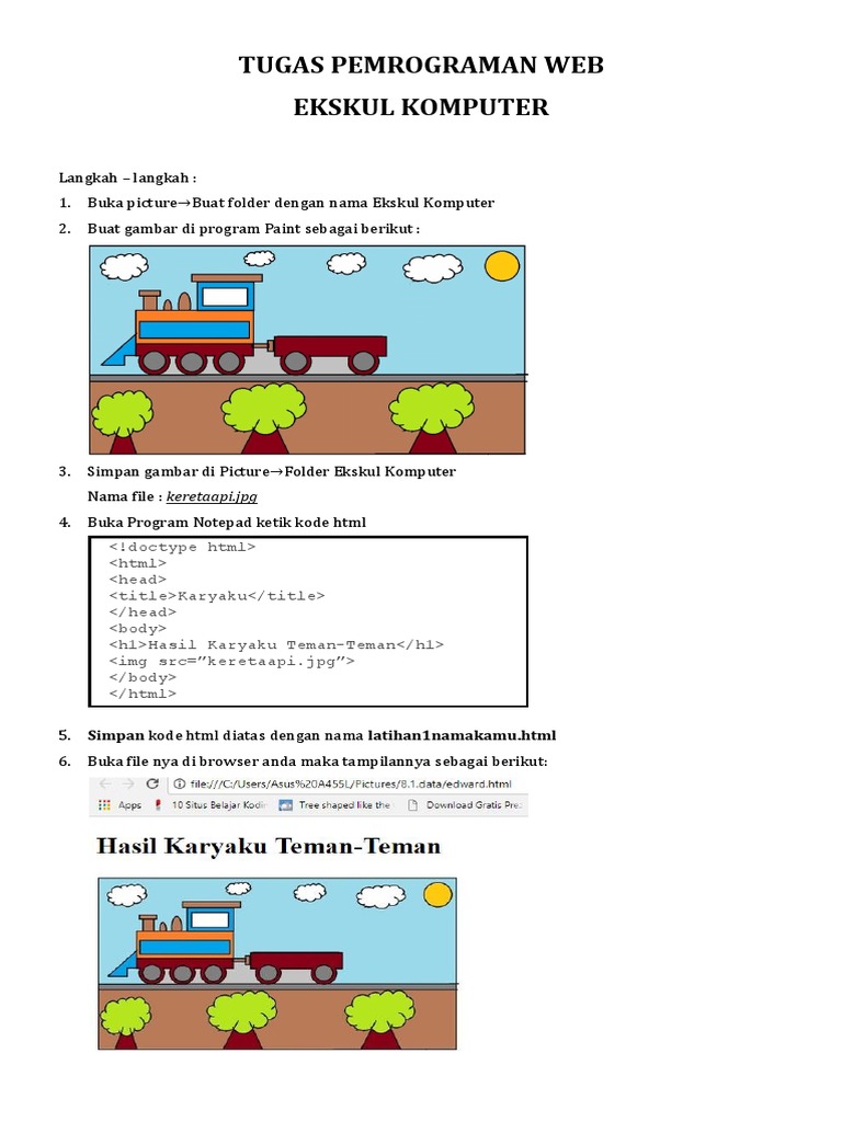 Tugas Pemrograman Web Ekskul | PDF