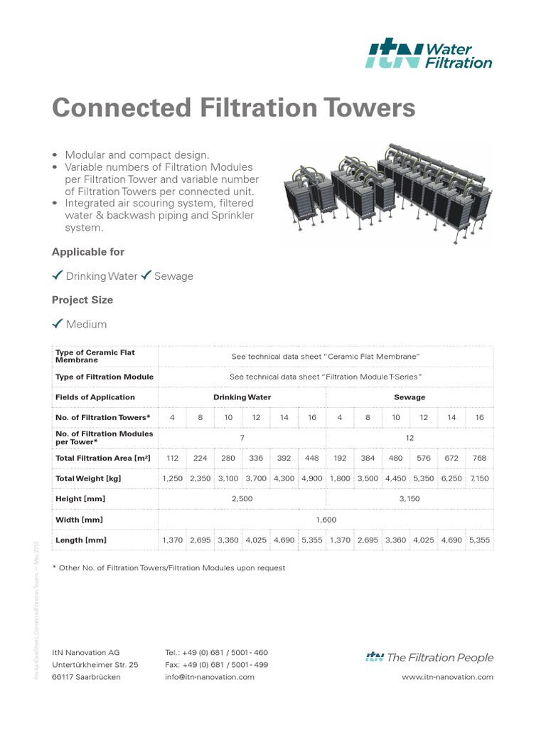 Connected Filtration Towers: Applicable For | Download Free PDF ...
