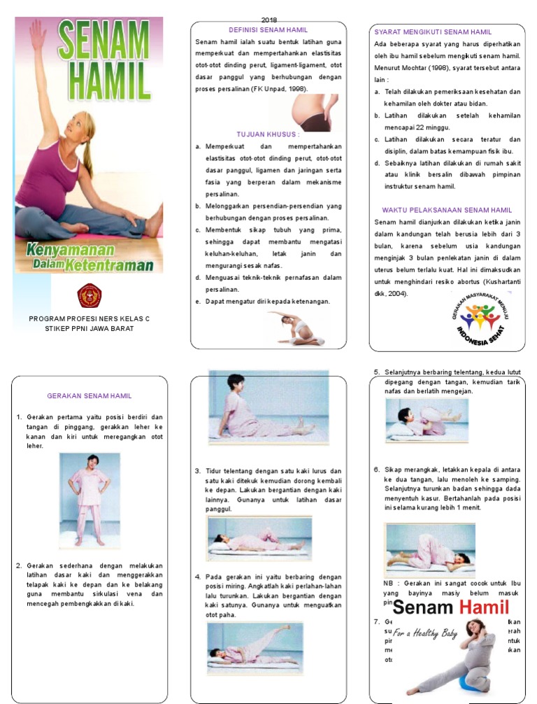 Leaflet Senam Hamil | PDF