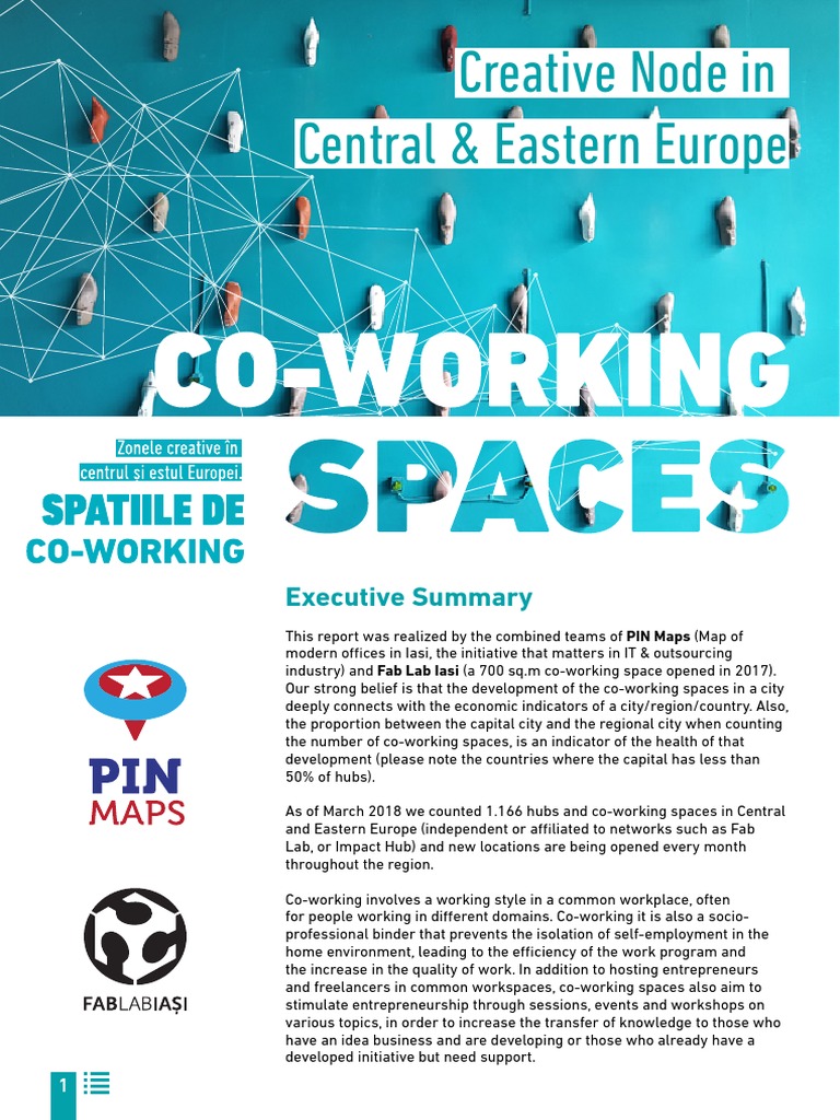 Coworking Report PIN Maps & Fab Lab Iasi | PDF | Creativity | Economies