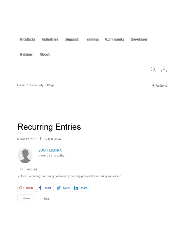Recurring Entries | Download Free PDF | Invoice | Business