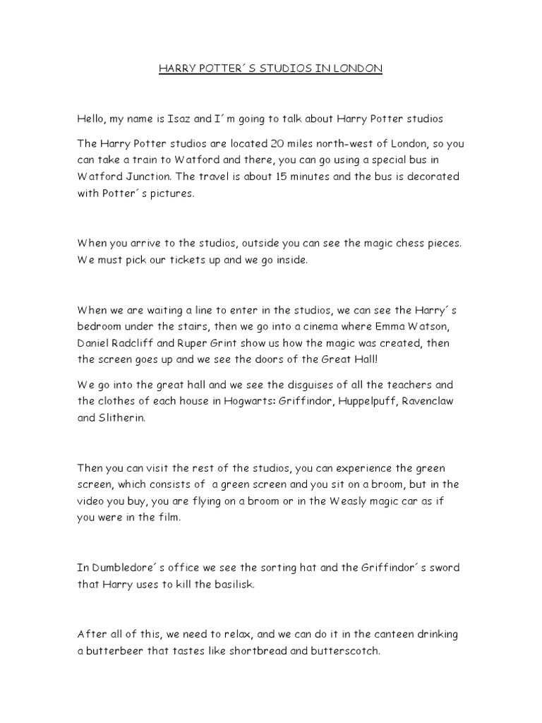 Harry Potter Speech | PDF