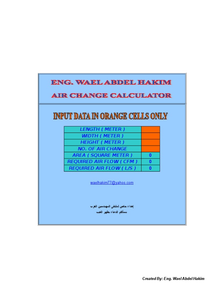 Air Change Calculator | PDF