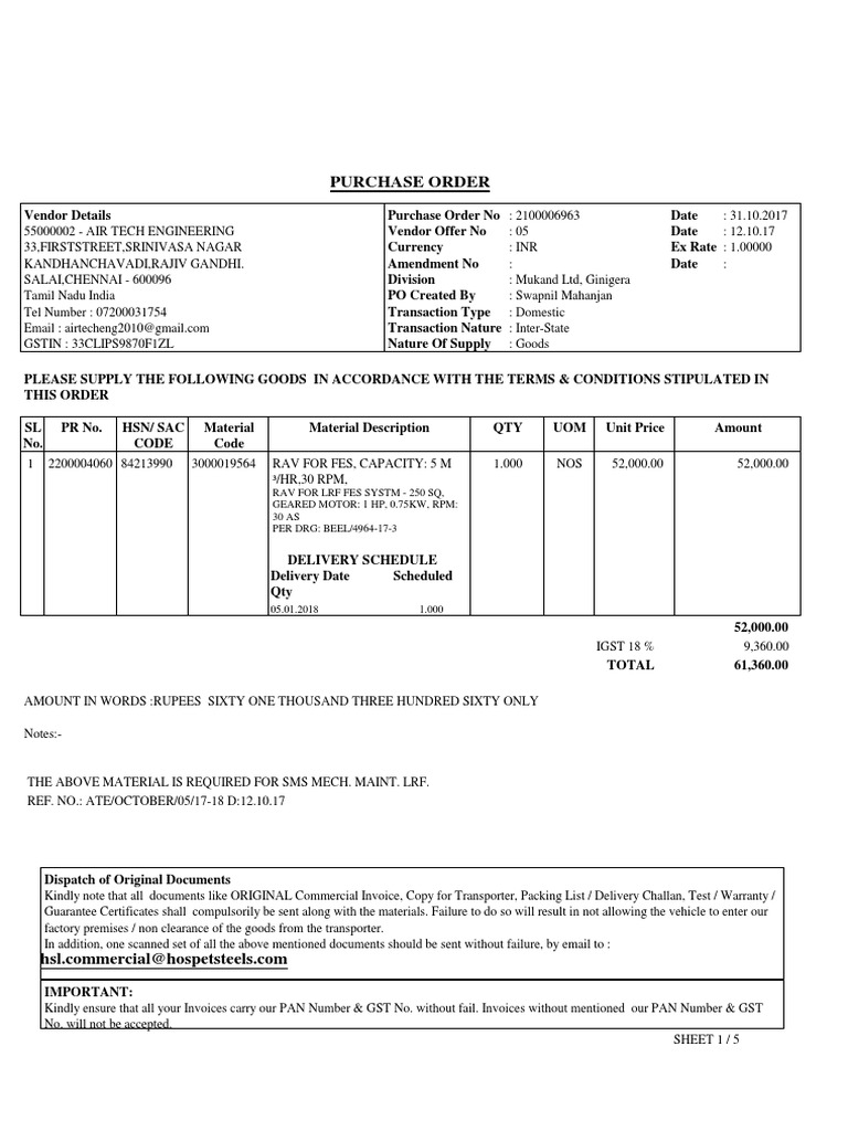 Air Tech Engineering | PDF | Invoice | Receipt