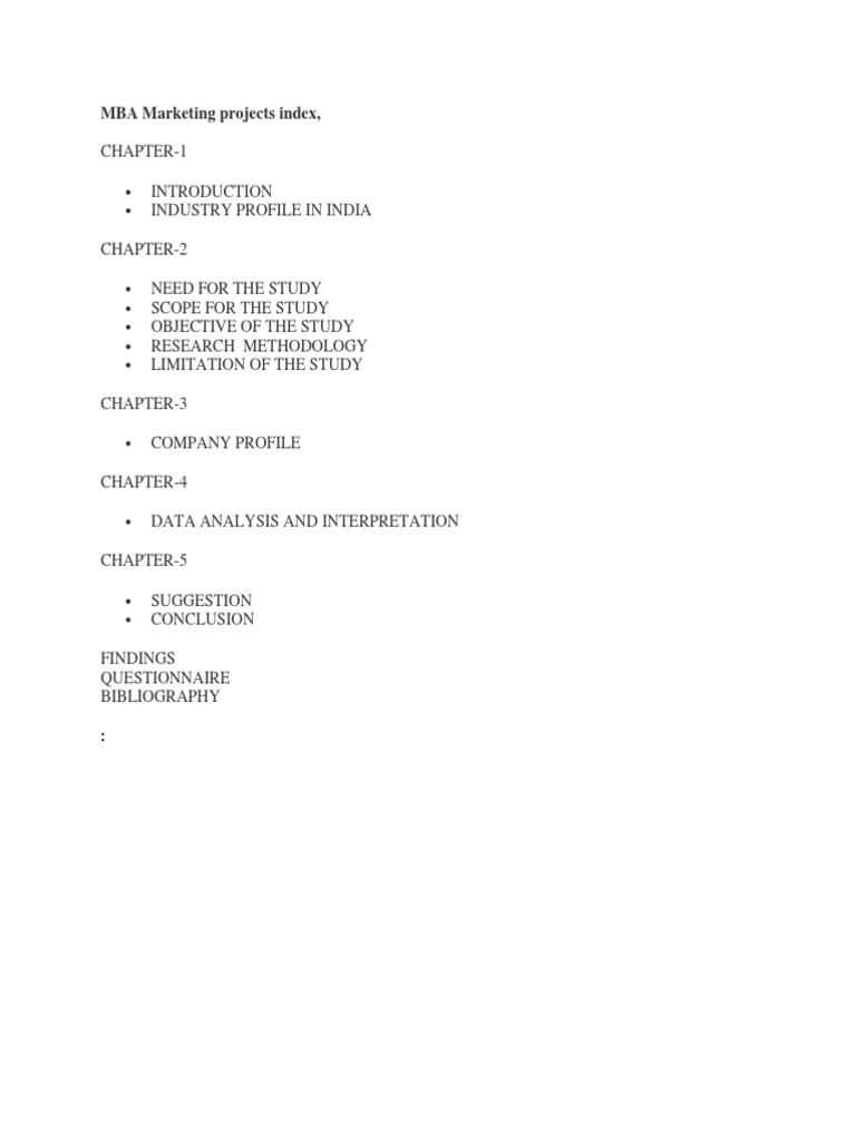 MBA Marketing Projects | PDF