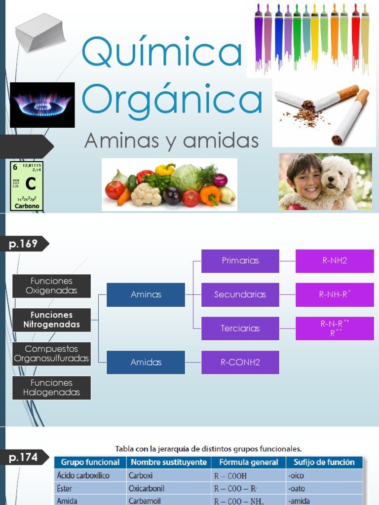Unidad 3 Funciones Nitrogenadas Aminas Y Amidas Pdf 