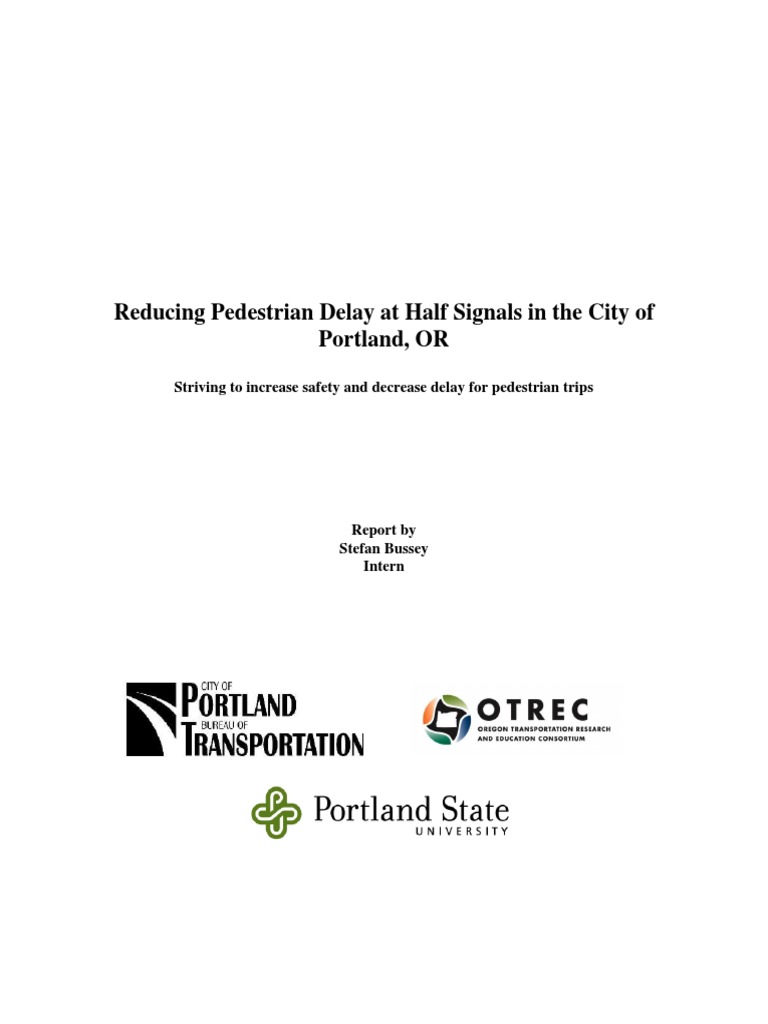 Bussey - Half Signals Report FINAL | PDF | Pedestrian Crossing ...