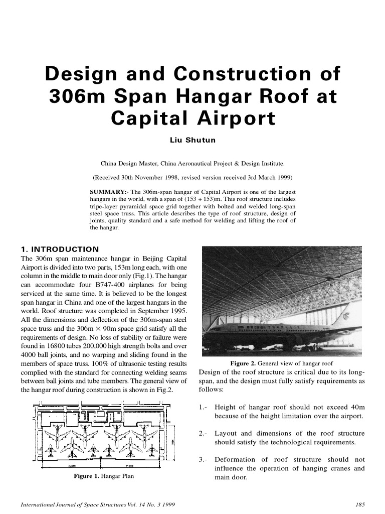 Hangar Design Reference | PDF | Truss | Structural Steel