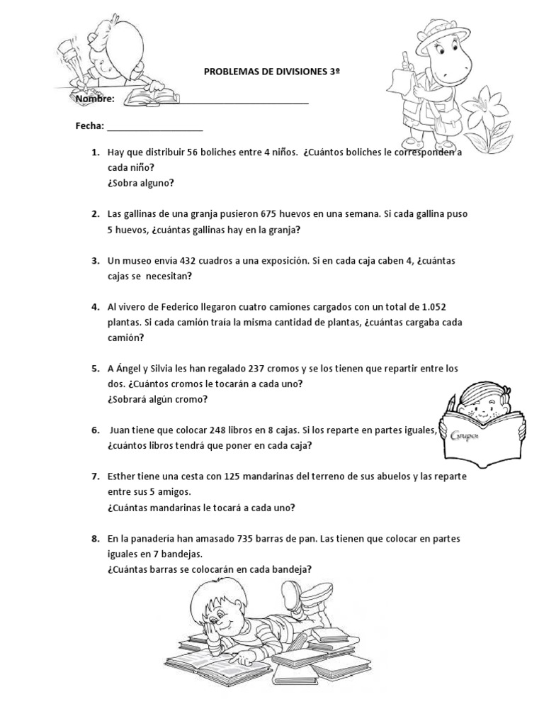 Problemas de Divisiones 3º | PDF