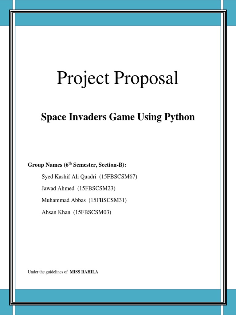 Python Game Project Proposal | PDF | Python (Programming Language) | Design