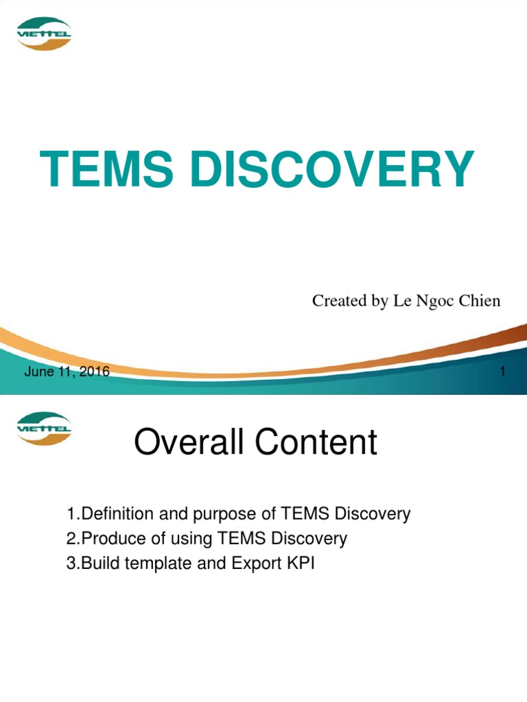 Guide to Using TEMS Discovery for Network Optimization Analysis | PDF ...