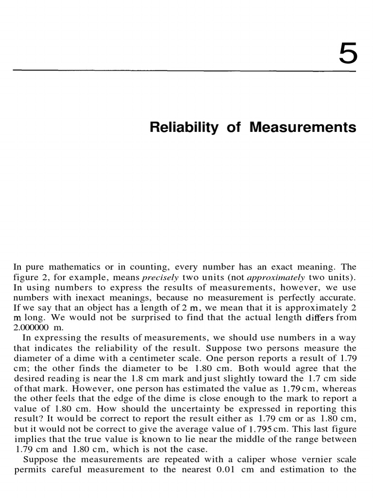 Reporting Measurement Reliability | PDF | Significant Figures ...