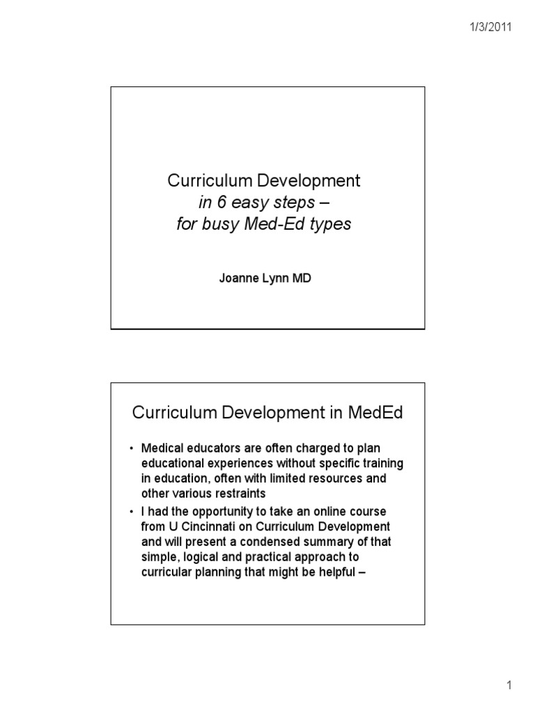 Curriculum Design 2010 | PDF | Needs Assessment | Curriculum