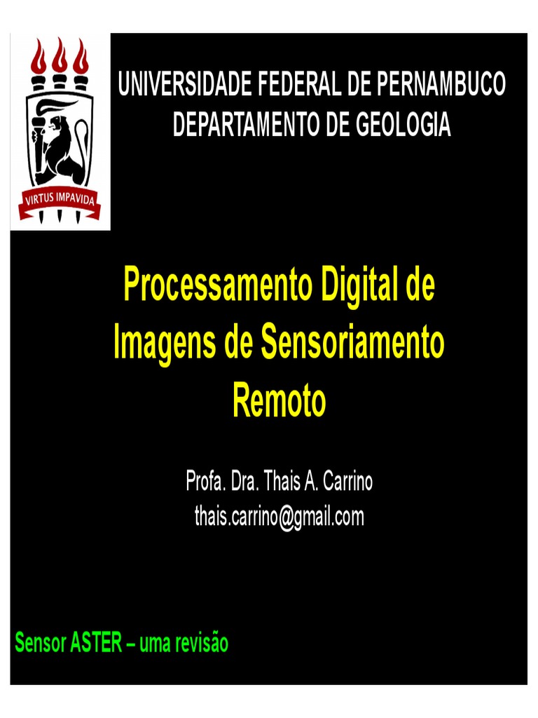 Aula Sensor ASTER | PDF | Minerais | Satélite