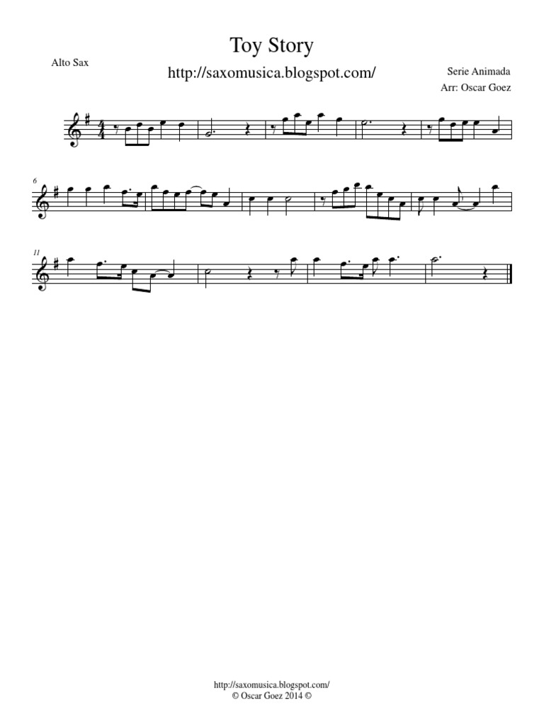 Toy Story - Alto Sax | PDF