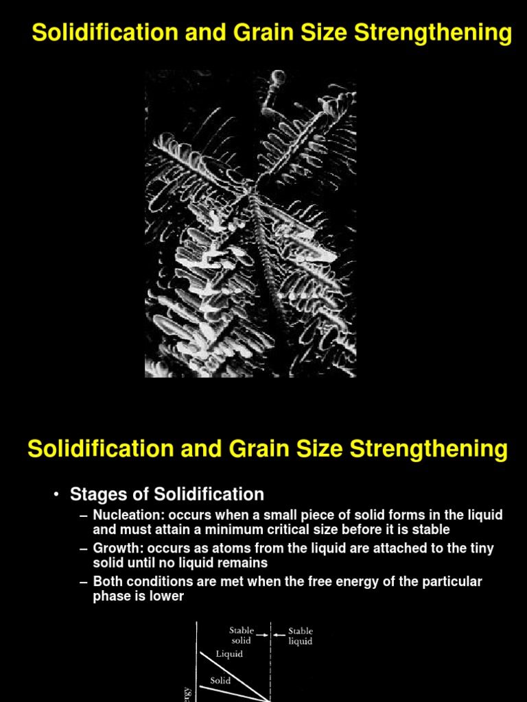 Solidification and Grain Size Strengthening | PDF | Casting ...