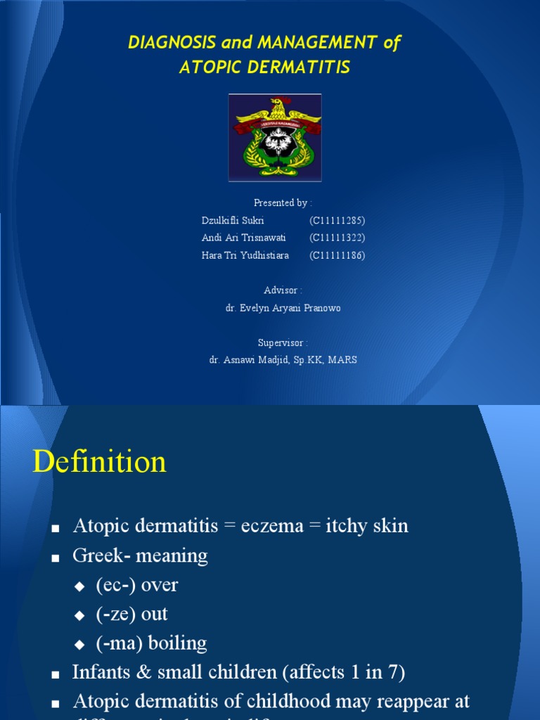 Diagnosis and Management of Atopic Dermatitis | PDF | Dermatitis ...