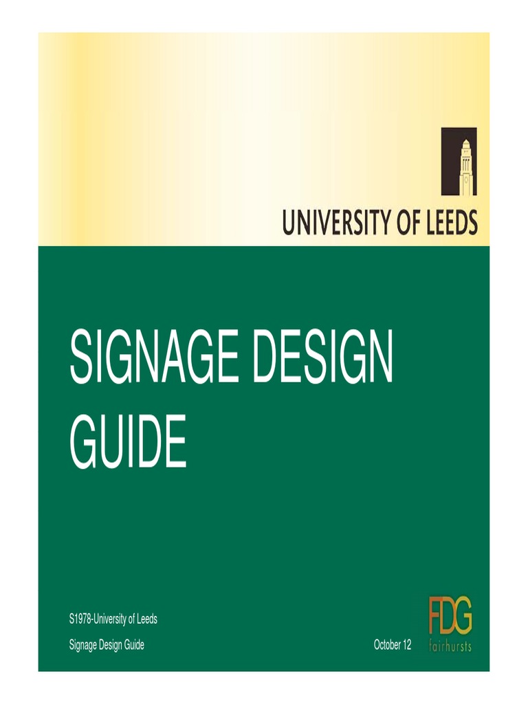 Leeds Signage Design Guidelines | PDF | Typefaces | Wall