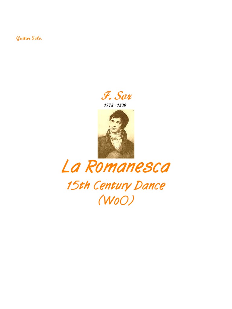 Sor, Fernando - La Romanesca PDF | PDF | History