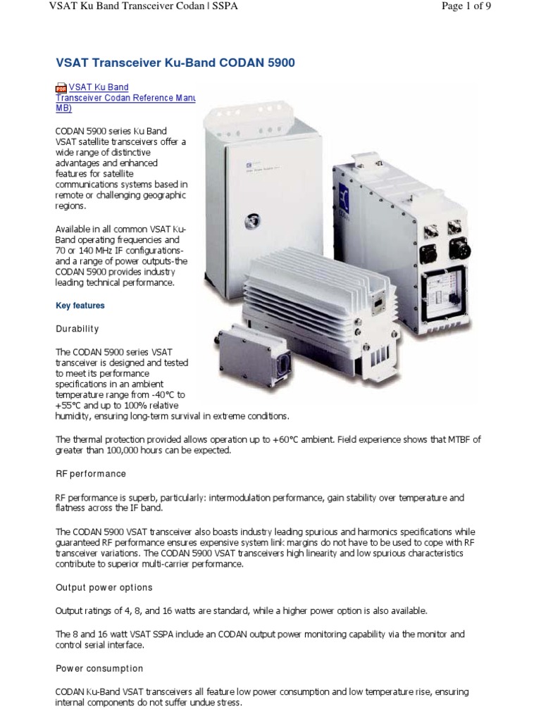 Vsat Transceiver 5900 | Decibel | Power Supply