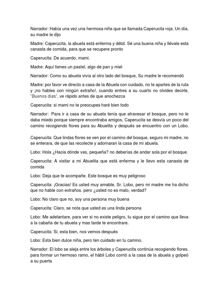 Caperucita Roja Ingles | PDF | Caperucita Roja | Ocio