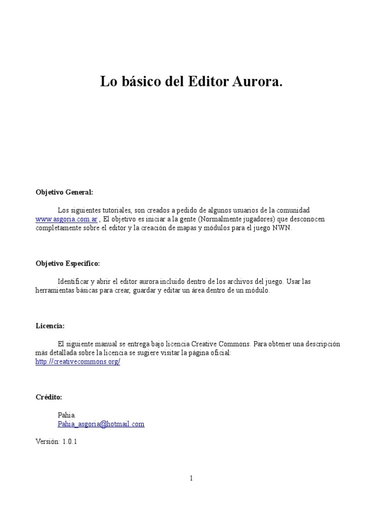 Aurora Tutorial01 PDF | PDF | Archivo de computadora | Point and Click