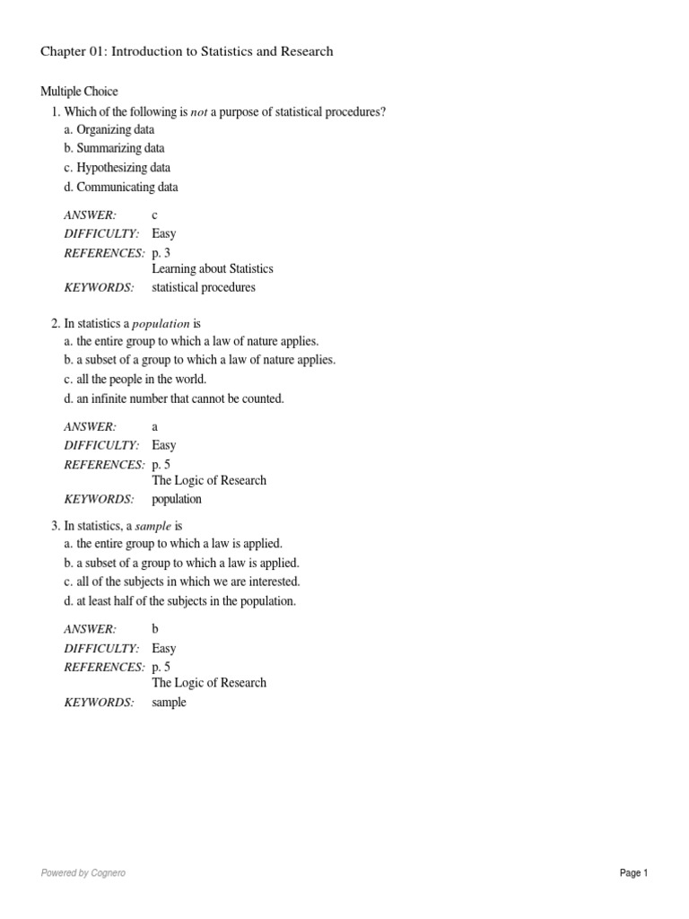 Test Bank For Behavioral Sciences STAT 2nd Edition by Heiman | PDF ...