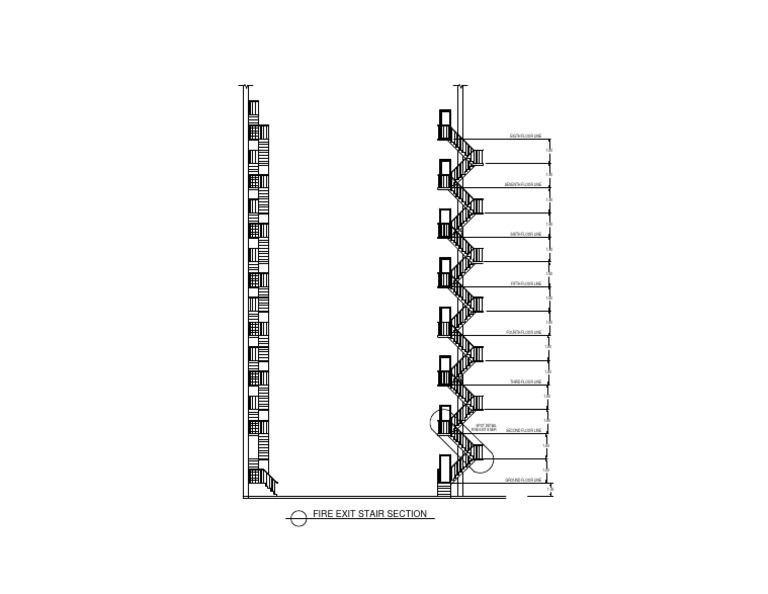 Fire Exit Stair Section Details | PDF