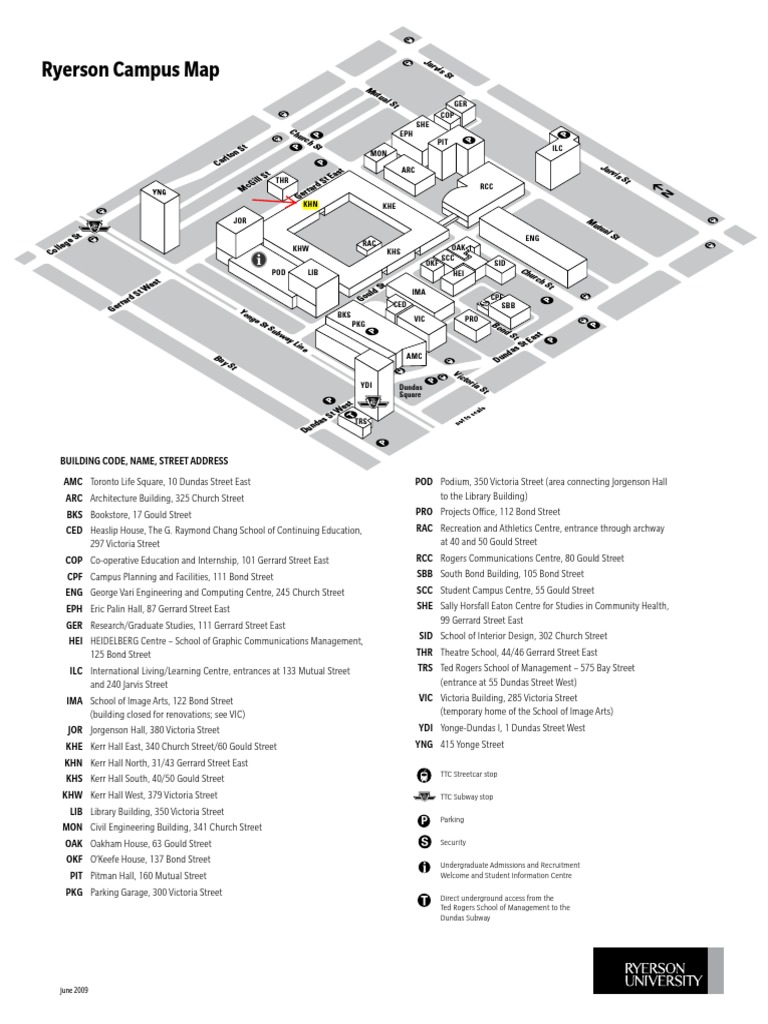 Ryerson Campus Map | PDF | Electric Public Transport | Passenger Rail ...