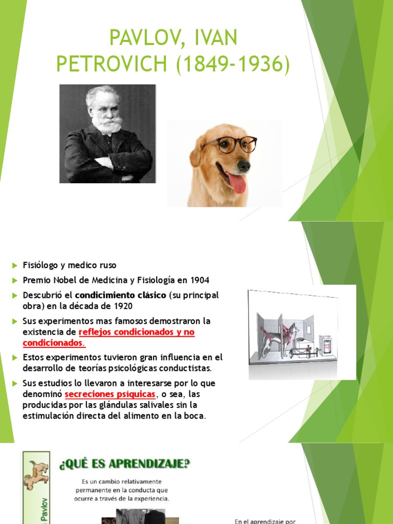 Pavlov, Ivan Petrovich (1849-1936) y Jhon Watson | PDF | Comportamiento ...