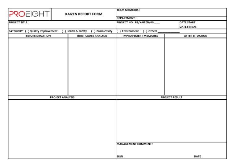 Kaizen Report Form | PDF