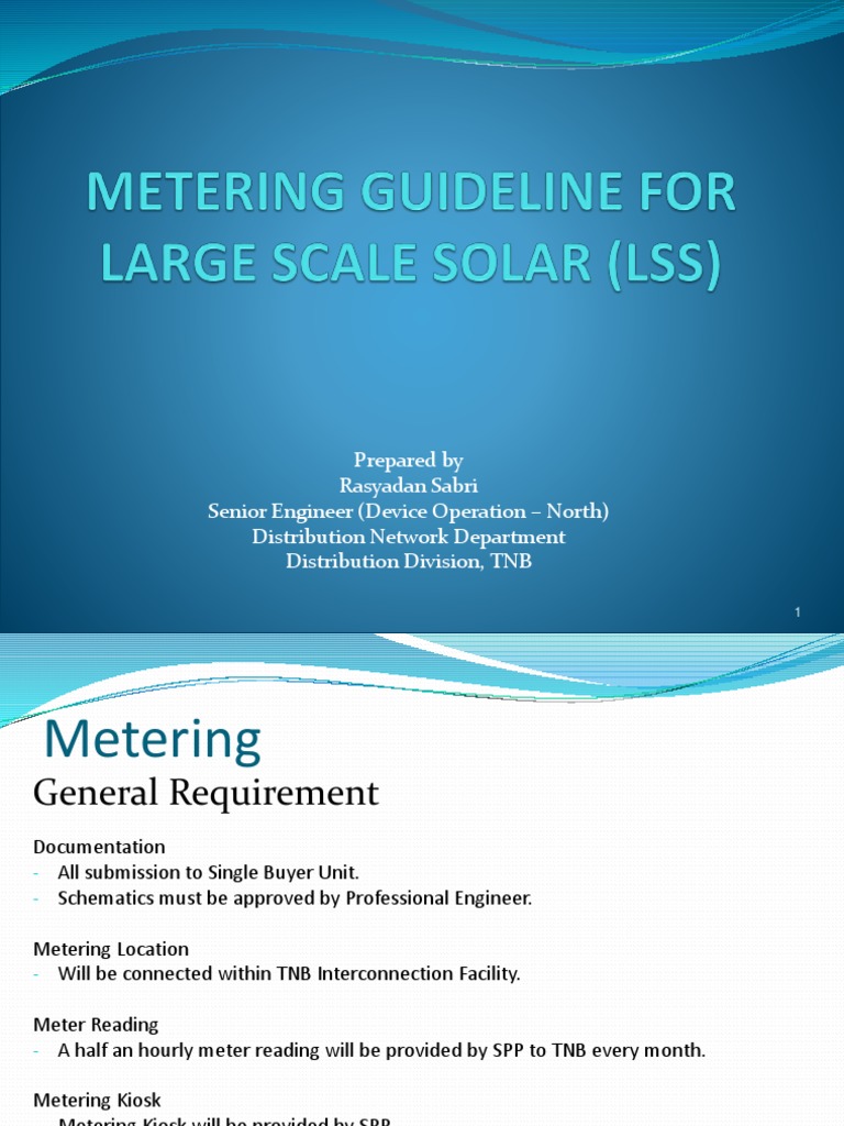 Metering Guideline For LSS | PDF | Electronic Engineering | Electrical ...