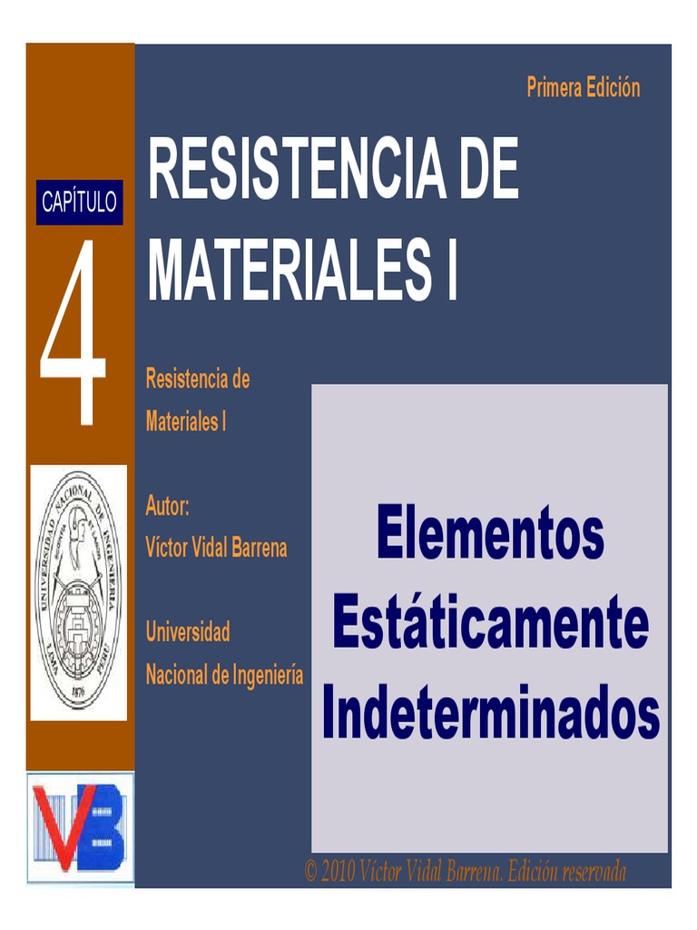 Capitulo 04 Elementos Estaticamente Indeterminados | PDF | Resistencia ...