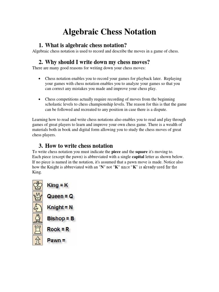 Chess Notation | PDF | Chess | Traditional Games